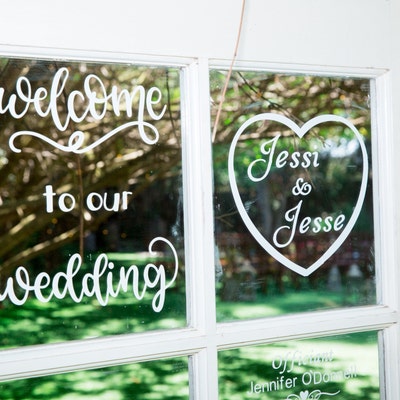 Rustic Wedding Window Decals Window Decals for Wedding DYI - Etsy