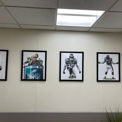 Saquon Barkley Hurdle v2 New York Poster, Canvas, Football Print ...