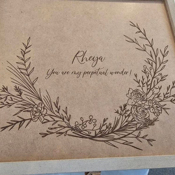 Custom Name Box,name Cut Out,large Personalised Engraved Wooden Box ...