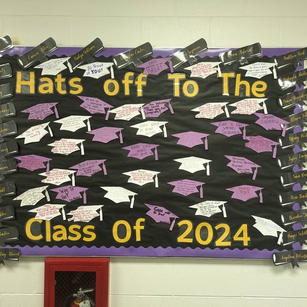 Graduation Bulletin Board Kit | Printable & Editable | Cap and Diploma ...