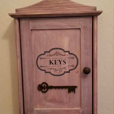 Wooden Key Box, Box Storage Cabinet, Key Organizer, Key Holder, Key Box ...