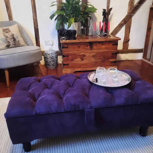 Purple Ottoman Footstool| Coffee Table| Living Room & Bedroom Kids Toys ...