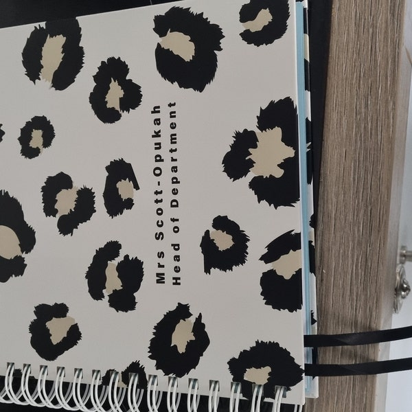 Personalised Teacher Planner / Lesson Planner 2025-26 - Leopard Print ...