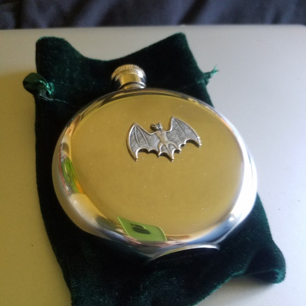Steampunk Bat Flask, Gothic Victorian Stainless Steel, Vampire Flask ...