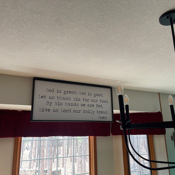 God is Great God is Good Sign, Kitchen Meal Prayer, Christian Decor ...