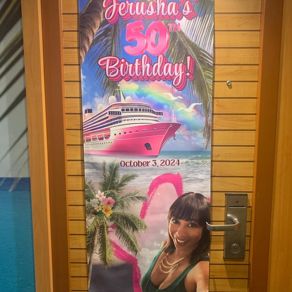 Personalized Vinyl Cruise Cabin Door Banner | Custom Vacation ...