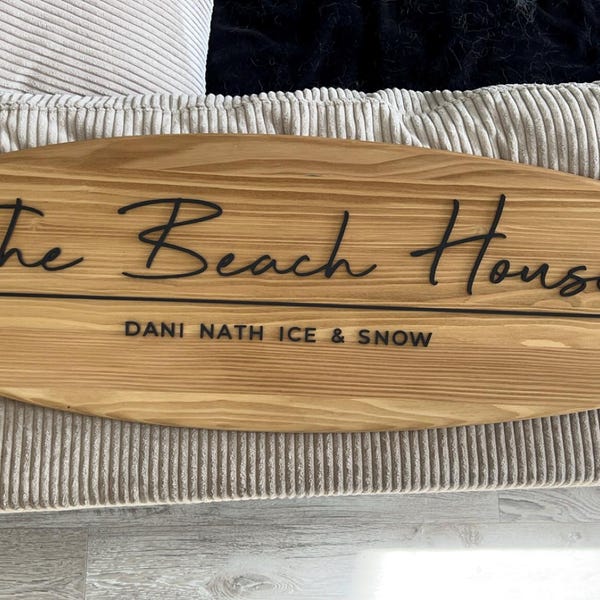 Custom Wood Name Surfboard Sign Wall Art for Baby Shower Gift Baby Boy ...