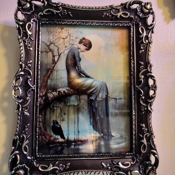 Octopus Mermaid Art Print Sea Siren Poster, Underwater Fantasy Decor ...