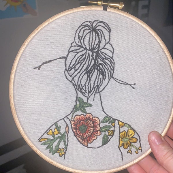 Tattooed Shoulders Modern Embroidery Kit - Etsy