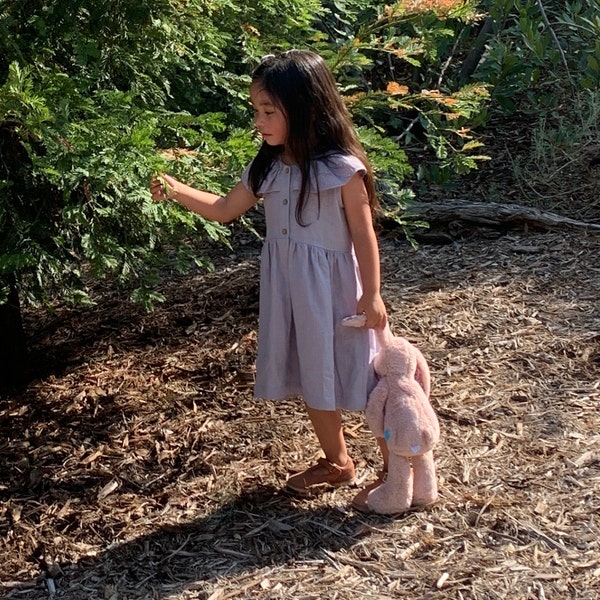 Baby Linen Dress, Fall Baby Dress, Rust Linen Dress, Baby Wedding Dress ...