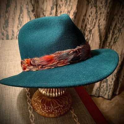 Western Hat Feather With 76 Bennington American Flag - Etsy