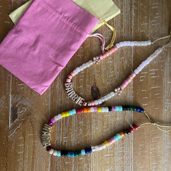 Pastel & Primary Bead Long Crossbody Phone Strap Cell Phone Chain Jewel ...
