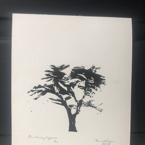 Sunflower Woodcut Reduction Print - Cloud Mountains - August ...