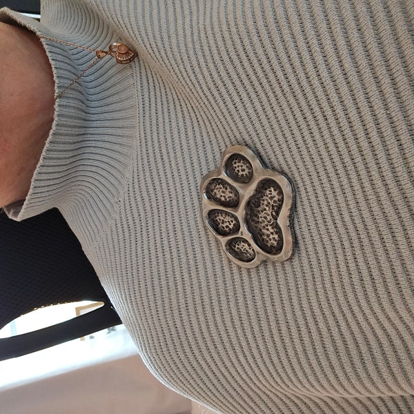 Dog Treat or Snack Storage Tin With Hand Cast Paw Print Design. Gift ...