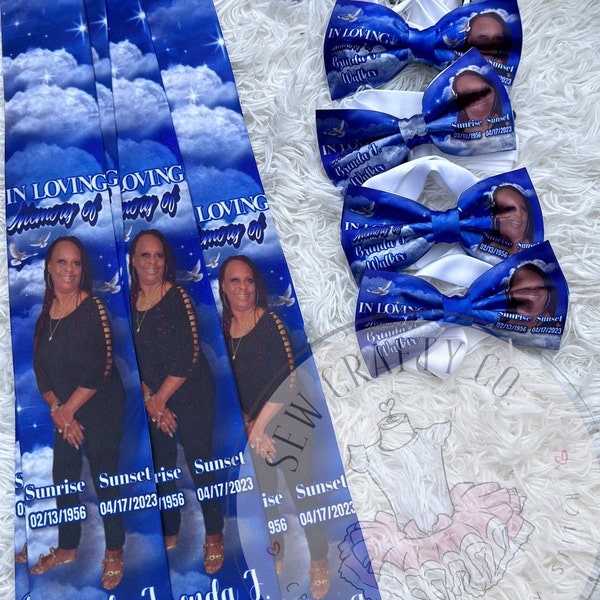 Blue Heavens Stairway in Loving Memory Angel Wings Memorial Background ...