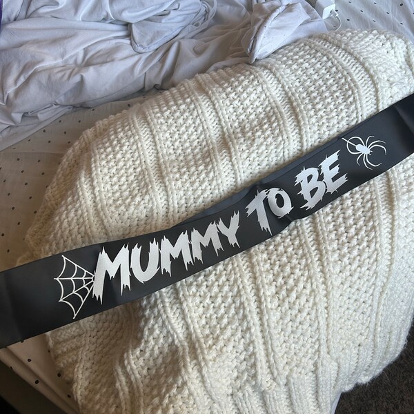 Mummy to Be Gothic Sash, Mom to Be Emo Sash, Custom Alternative Sash ...