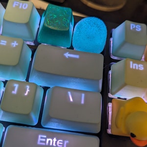 Classy Black White Artisan Keycap SA Cherry Profile Row 4 Unique ...