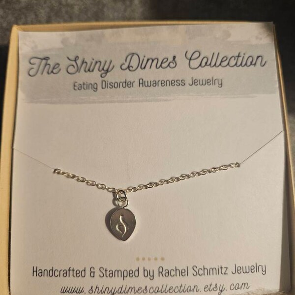Sterling Silver, Eating Disorder Awareness Bracelet / Stamped NEDA ED ...