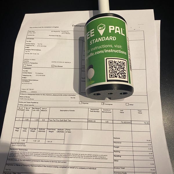 Tee Pal Pro Golf Ball Teeing Device W/2 Magnetic Tee Height Probes for ...