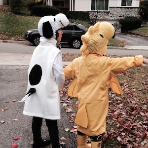 Crochet White and Black Dog Snoopy Inspired Hat, Beanie, Stocking Cap ...
