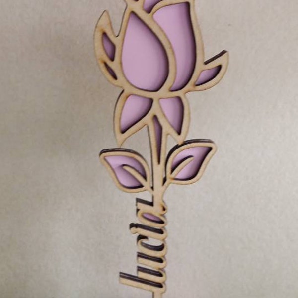 Two Layered Flowers Laser Cut Svg Files, Mom Rose Laser Cut Gift ...