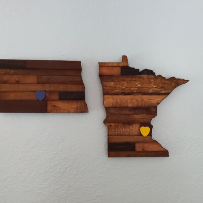 Rustic Wood State Cut Out, Large State Cutout, Wood State Outline ...