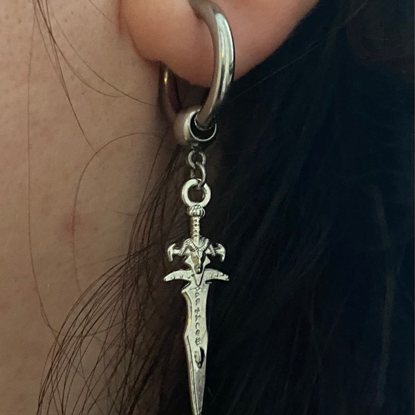 Dagger Earrings, Sword Earrings, Punk Earrings, Goth Earrings, Mens ...