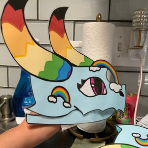 Digital Printable Paper Dragon Puppet DIY - Etsy