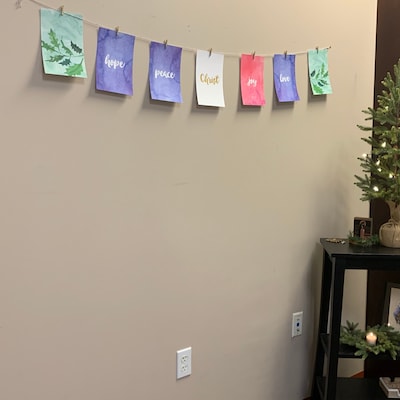 Printable Advent Wreath Banner Advent Decor Catholic Advent Wall Art ...