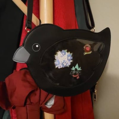 Crow Ita Bag Black Crossbody Purse - Etsy