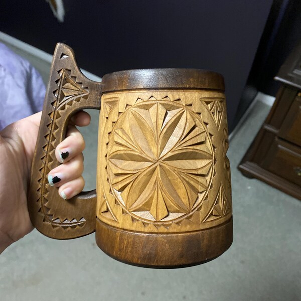 Personalized Viking Tankard Wooden Beer Mug Groomsman Best Man Groom ...