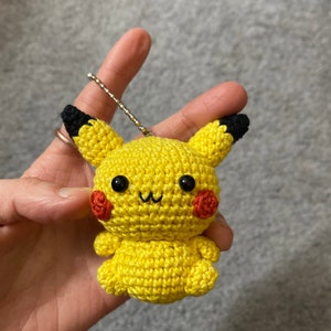 Crochet Keychain Cute Crochet Keychain Pokémon Keychain - Etsy
