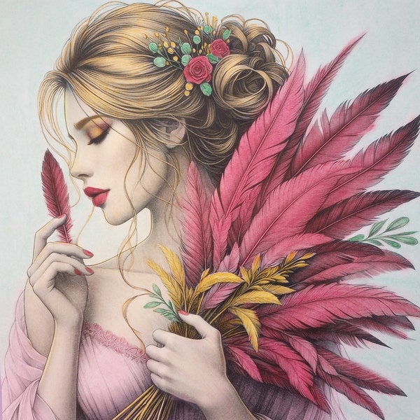 107 Beautiful Mythical Women in Coloring Pages | Printable Adult ...