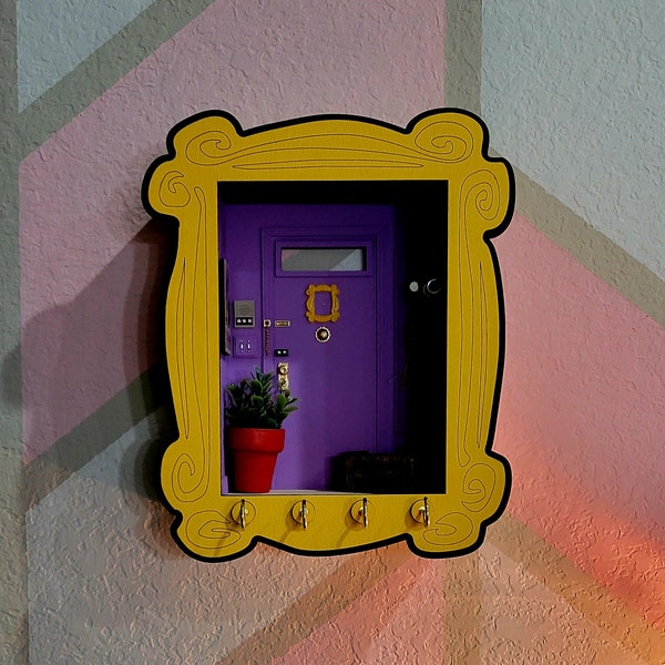 Friends Door Monica's Door Purple Door Blue Frame Shadow Box Key Holder ...
