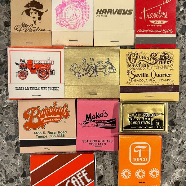 Lot of Vintage Matchbooks - Etsy