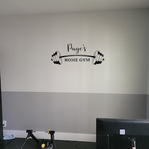 Personalized Home Gym Wall Decal Fitness Wall Sticker, Vinyl Lettering ...