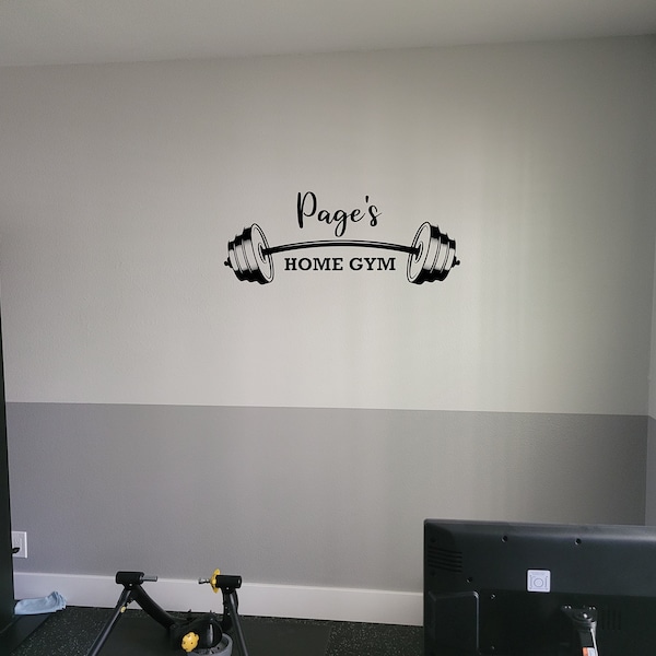 Personalized Home Gym Wall Decal | Fitness Wall Sticker, Vinyl ...
