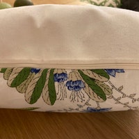 Schumacher Roca Redonda Blue & Ivory Fresh Floral Chic Designer Cushion ...