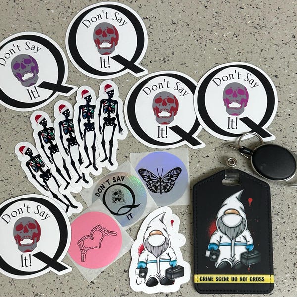 Crime Scene Fingerprint Magnifying Glass Glittery Stickers Forensics ...