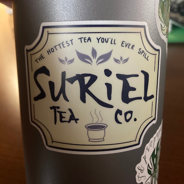 Suriel Tea Co. Sticker | ACOTAR Inspired Matte Vinyl - Etsy
