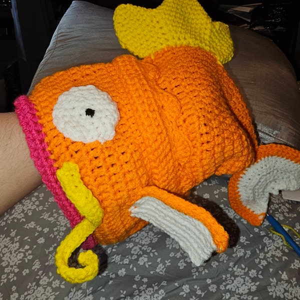 CROCHET PATTERN Little Useless Fish Slouchy Hat Magikarp Hat Pokemon ...