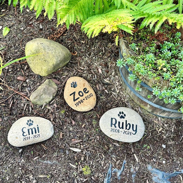 Personalized Pet Memorial Stone for Home or Garden, Dog Memorial, Cat ...