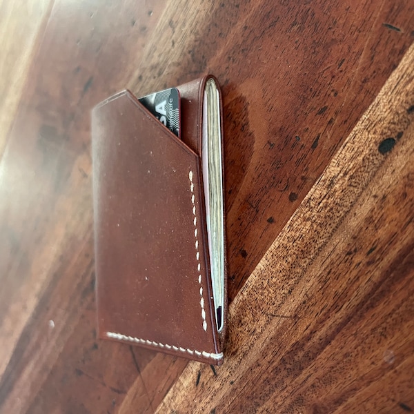Horween Leather Slim Wallet | Four Pocket Leather Bifold Wallet ...