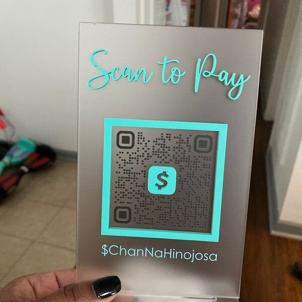 Custom Acrylic QR Sign / Scan to Pay Sign - Etsy