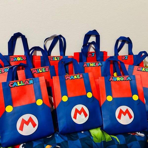 Mario Inspired Custom Name Tags - Etsy