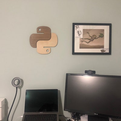 Python Logo Walnut & Maple Wall Decor - Etsy