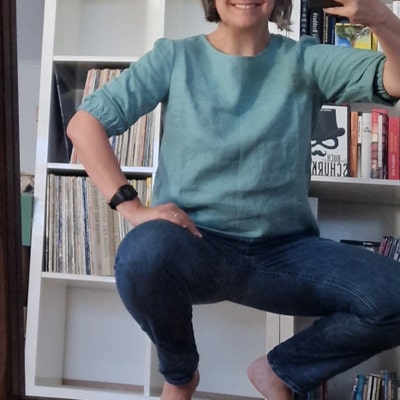 DENICE Wrap Jacket, Short Linen Jacket, Short Linen Cardigan, Long ...