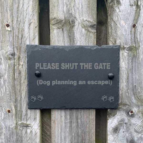 Rustic Natural Slate House Gate Sign Plaque Door Number Farmhouse ...