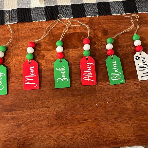 Stocking Tag, Personalized Wood Tag, Christmas Stocking Tag ...
