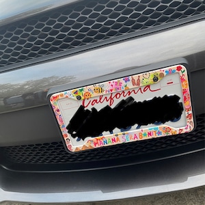 Bad Bunny License Plate Frame, Bad Bunny Heart License Plate Frame, Un ...